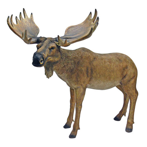 21" Standing Moose Outdoor Garden Statue | Christmas Central
