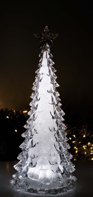 LED Lighted Glitter Pine Christmas Trees - 15" - Set of 2 | Christmas ...
