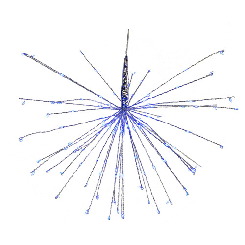 20" LED Lighted Firework Silver Branch Hanging Decor - Blue | Christmas ...
