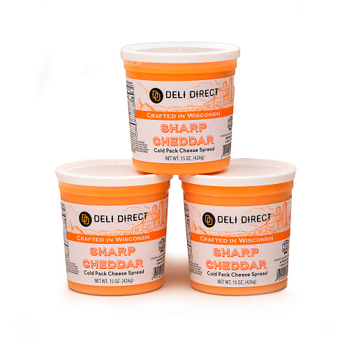 3ct Wisconsin Sharp Cheddar Cheese Spreads 15 oz each | Christmas Central