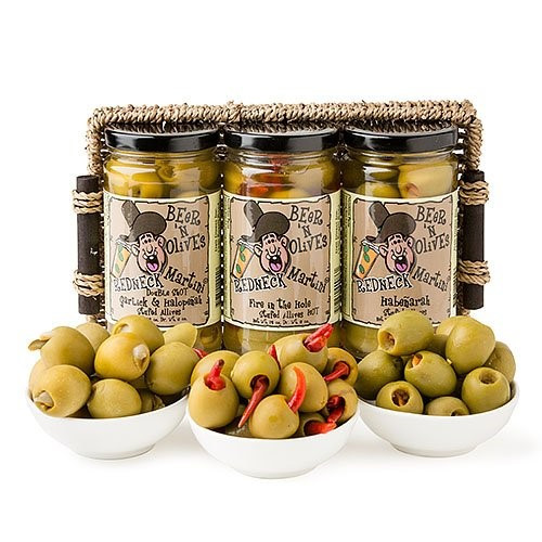 3ct Gourmet Mild Redneck Beer & Martini Cocktail Olive Gift Pack ...