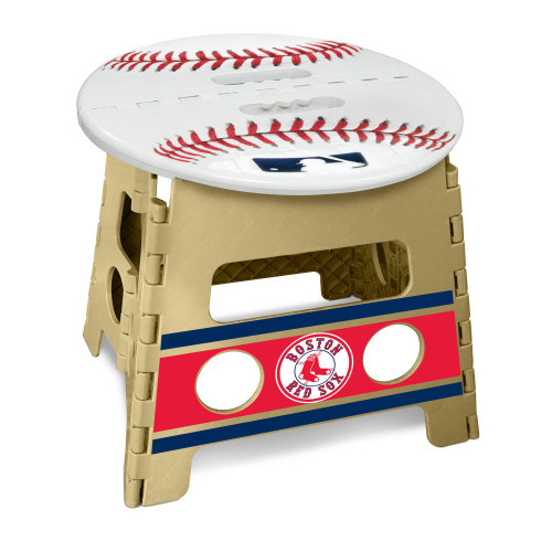 14" Tortilla Brown & White MLB Boston Red Sox Folding Step Stool ...