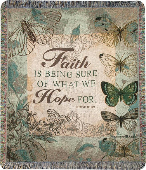 Green Rectangular Inspirational Quote Throw Blanket with Fringe Border ...