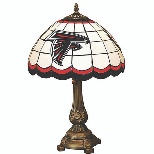 19.5" Red & Black NFL Atlanta Falcons Tiffany Table Lamp | Christmas ...