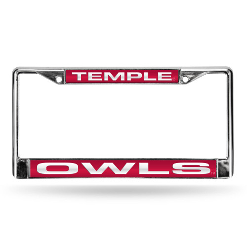 6" x 12" Red & White College Temple Owls License Plate Cover ...