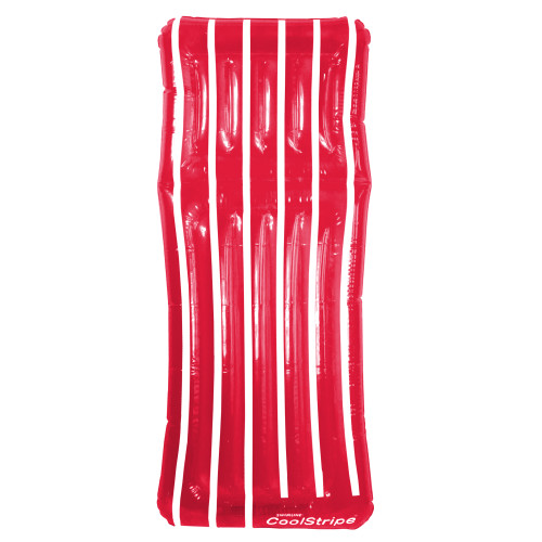 72" Inflatable Red & White Transparent Cool Stripe Swimming Pool ...
