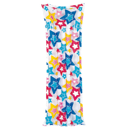 6' Blue & Yellow Stars Inflatable Swimming Pool Float | Christmas Central