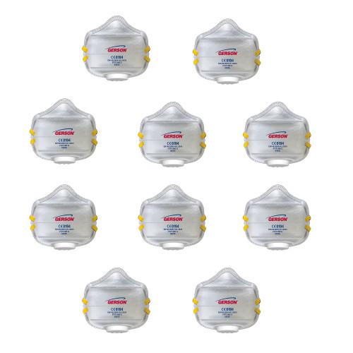 Pack of 10 White Disposable Gerson FFP3 Dust Face Masks | Christmas Central