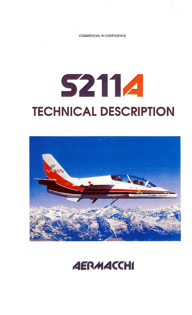 Aermacchi / SIAI Marchetti S.211 A Aircraft Technical Brochure Manual