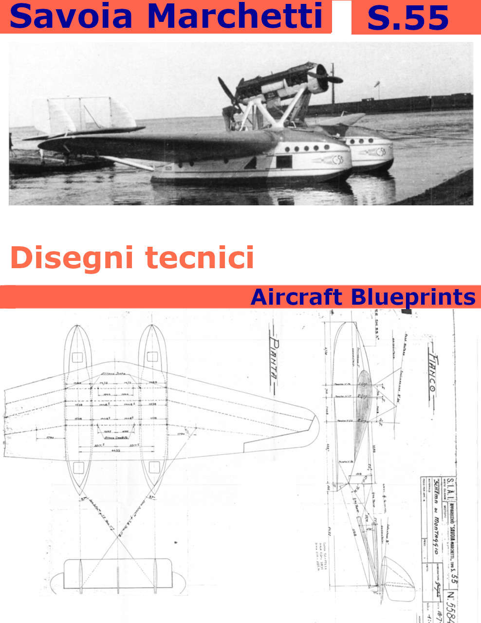 Savoia Marchetti S.55 Technical Diagrams and Drawings