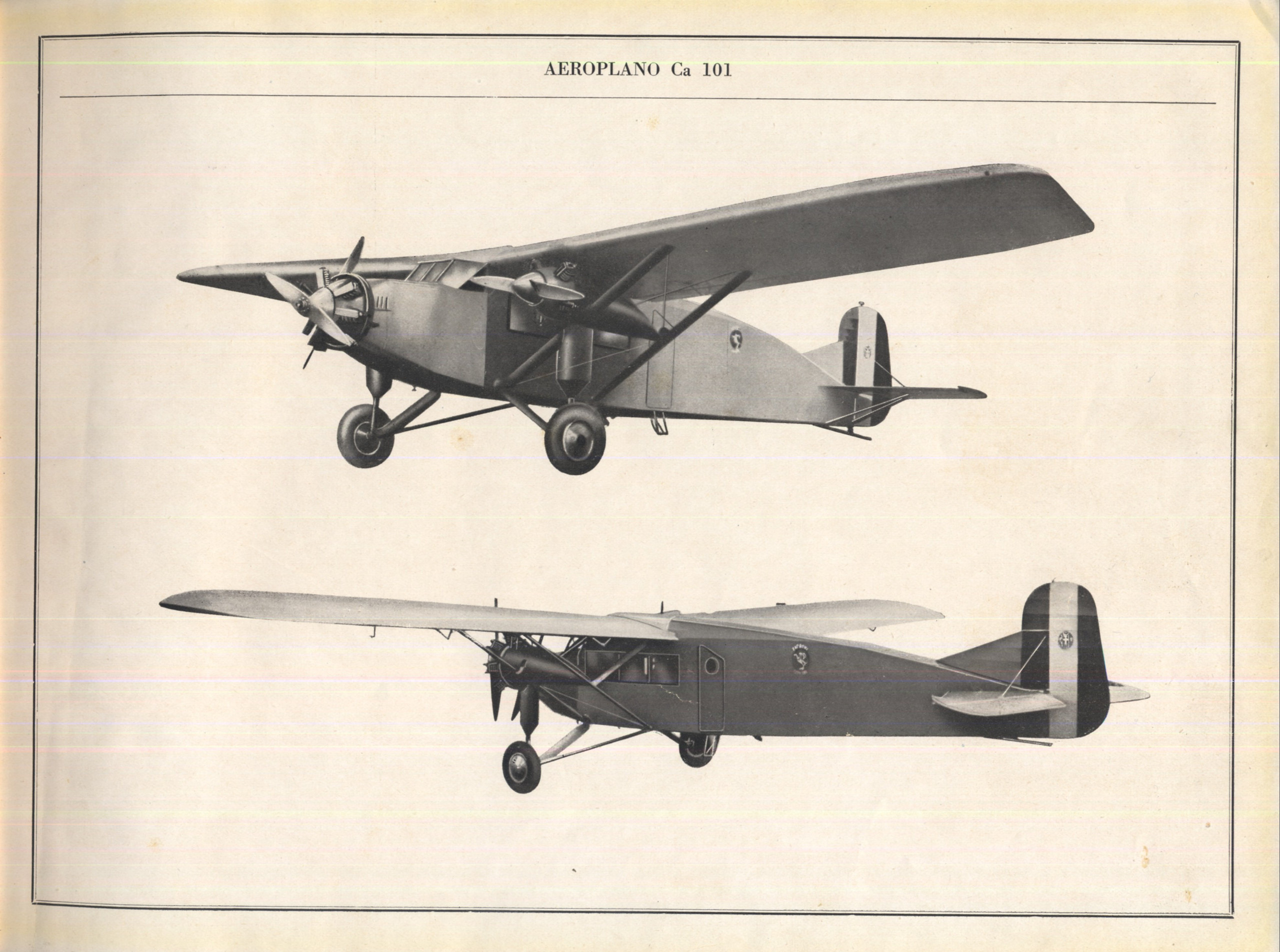 Caproni Ca.101 Catalogo Nomenclatore (1934)