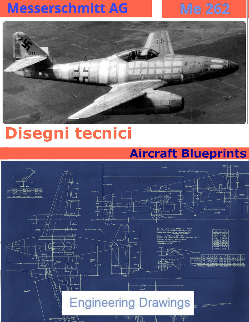 Messerschmitt Me 262 Blueprints