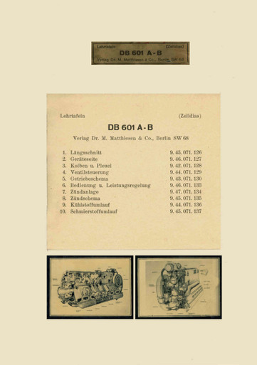 Daimler-Benz DB 601 A,B Aircraft Engine – Cell Slides Manual, DB 601 A ...