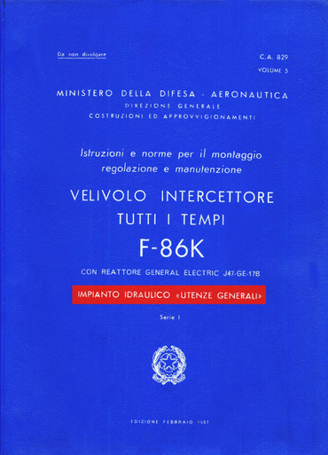 Fiat F 86 K Istruzioni E Norme Per La Manutenzione Del Velivolo