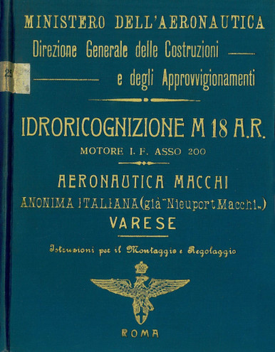 Macchi M.18 Istruzioni per il Montaggio e la Regolazione