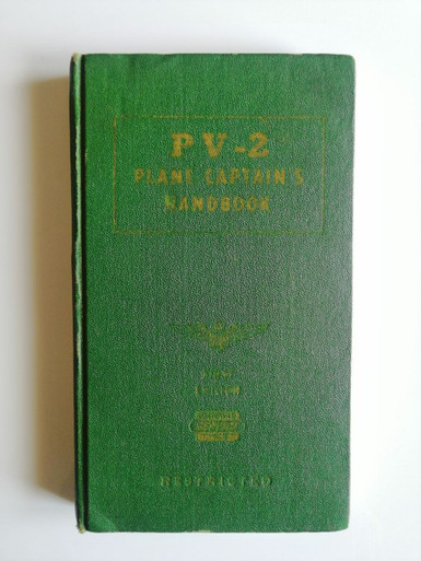 Plane captain’s handbook for PV-2 airplanre