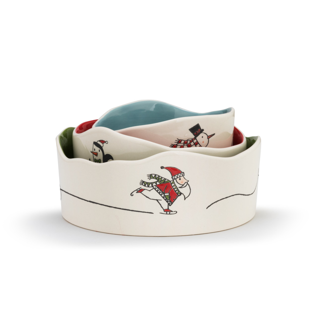 Cozy Lodge Ceramic Stacking Bowls - Set of 3 | DEMDACO