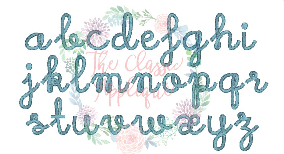 Heart satin cursive font machine machine embroidery design file by The ...