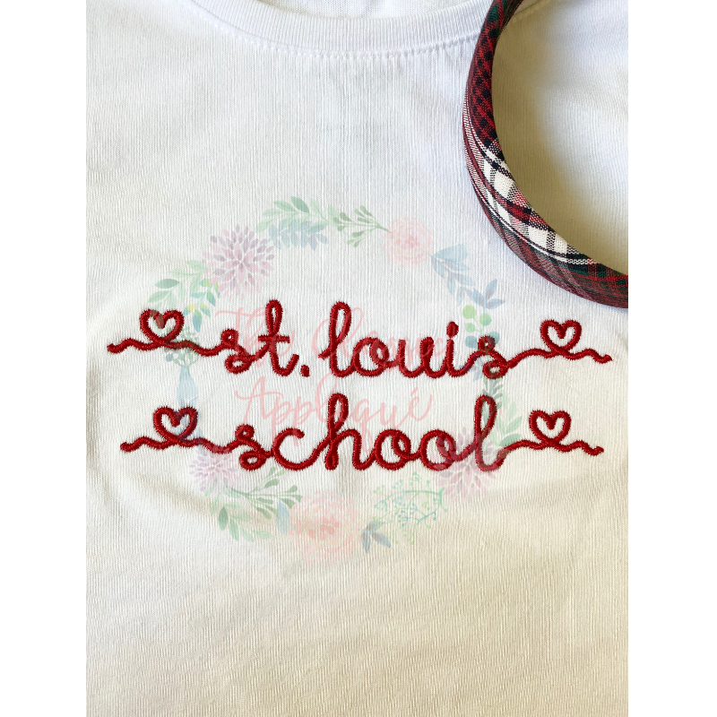 Heart satin cursive font machine machine embroidery design file by The ...