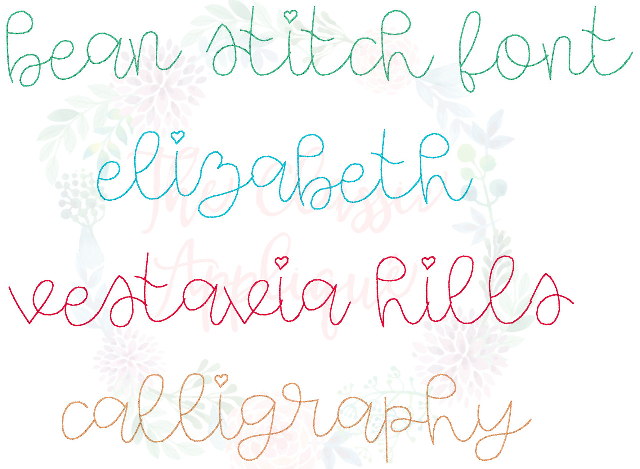 Bean Stitch Cursive Font