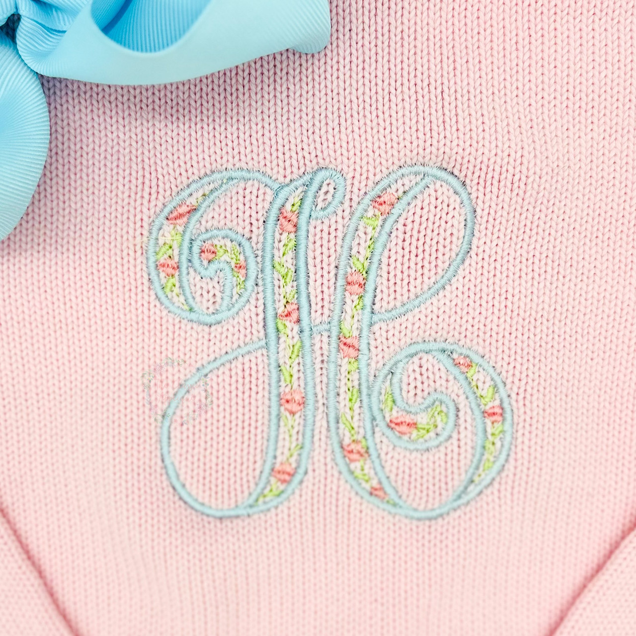 Sarah flower monogram font for machine embroidery design by The Classic ...