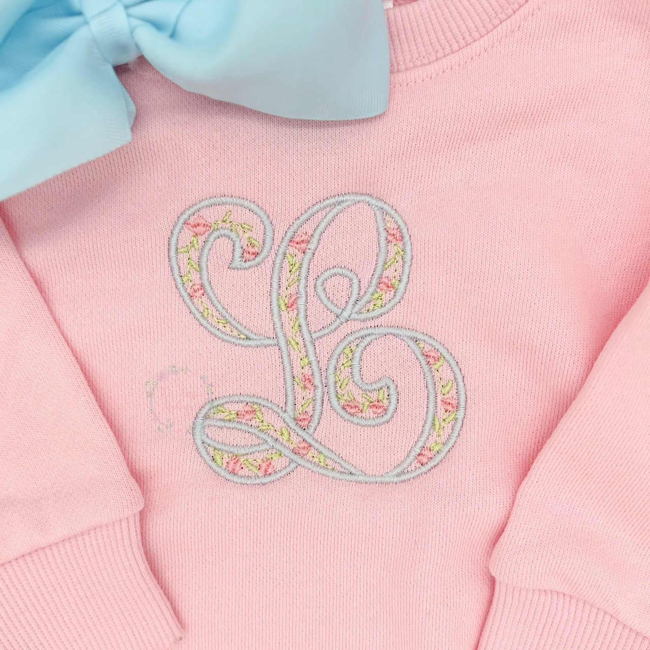 Sarah flower monogram font for machine embroidery design by The Classic ...