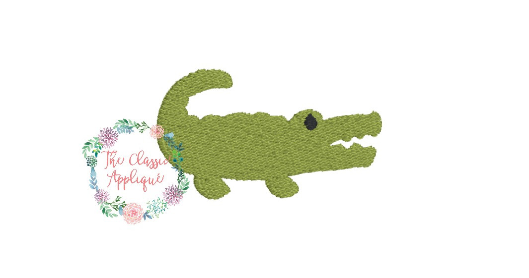 Florida gators alligator crocodile mini fill stitch embroidery mascot ...