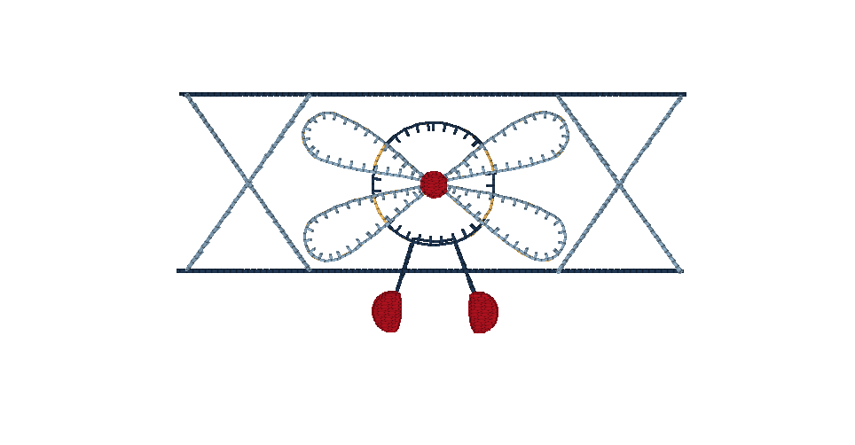 Boy airplane transportation blanket stitch machine embroidery design ...