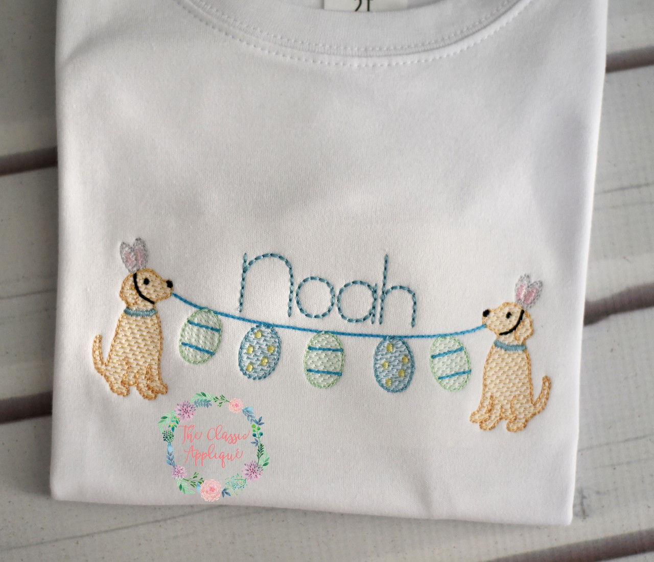 Easter dogs bunny monogram frame sketch light fill quick stitch machine ...