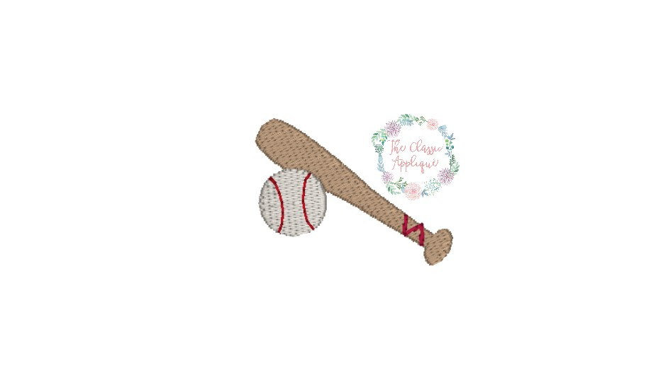 Baseball and baseball bat boy sports mini fill stitch machine ...