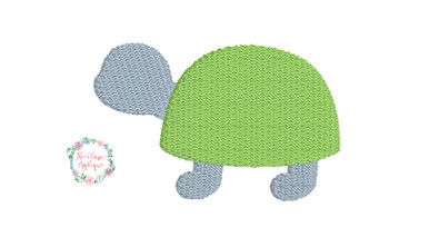 Mini fill stitch unisex turtle machine embroidery design file by the ...