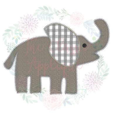 Alabama football elephant zig zag applique machine embroidery design by ...