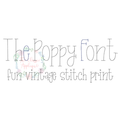 The Poppy font - The Classic Applique