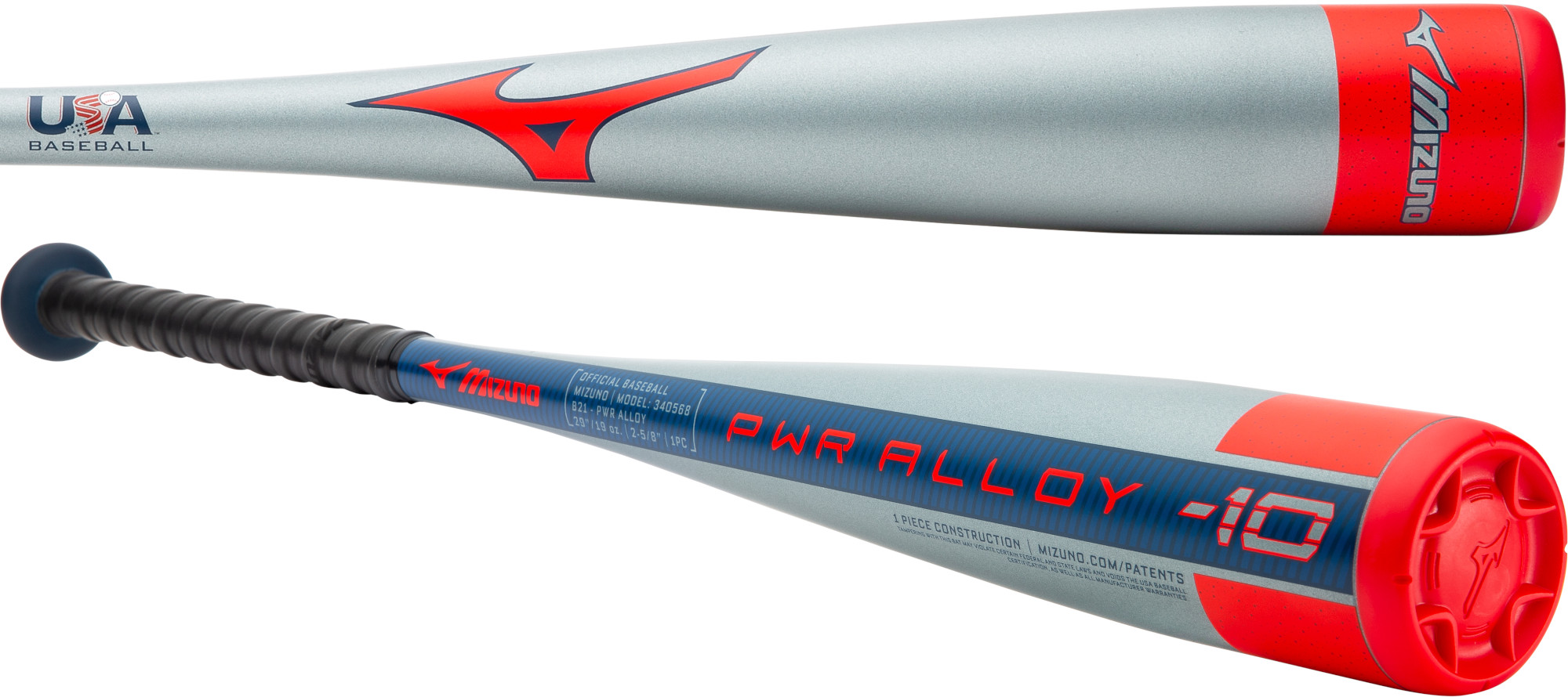Mizuno B21-PWR Alloy USA Balanced Baseball Bat (-10oz) 340568