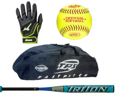 Louisville Slugger Triton Fastpitch Softball Bundle