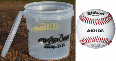 Wilson Bucket Combo - 18 WTA1010S Baseballs and Wilson Short Bucket ...