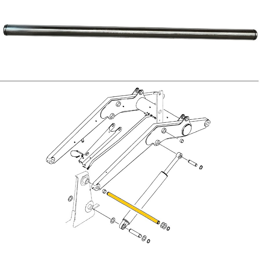 Case Loader Frame Pivot Pin -- 111522A1 | Broken Tractor