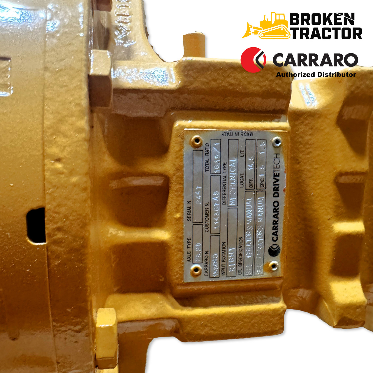 New Carraro OEM Complete Rear End for Case Backhoes | Broken