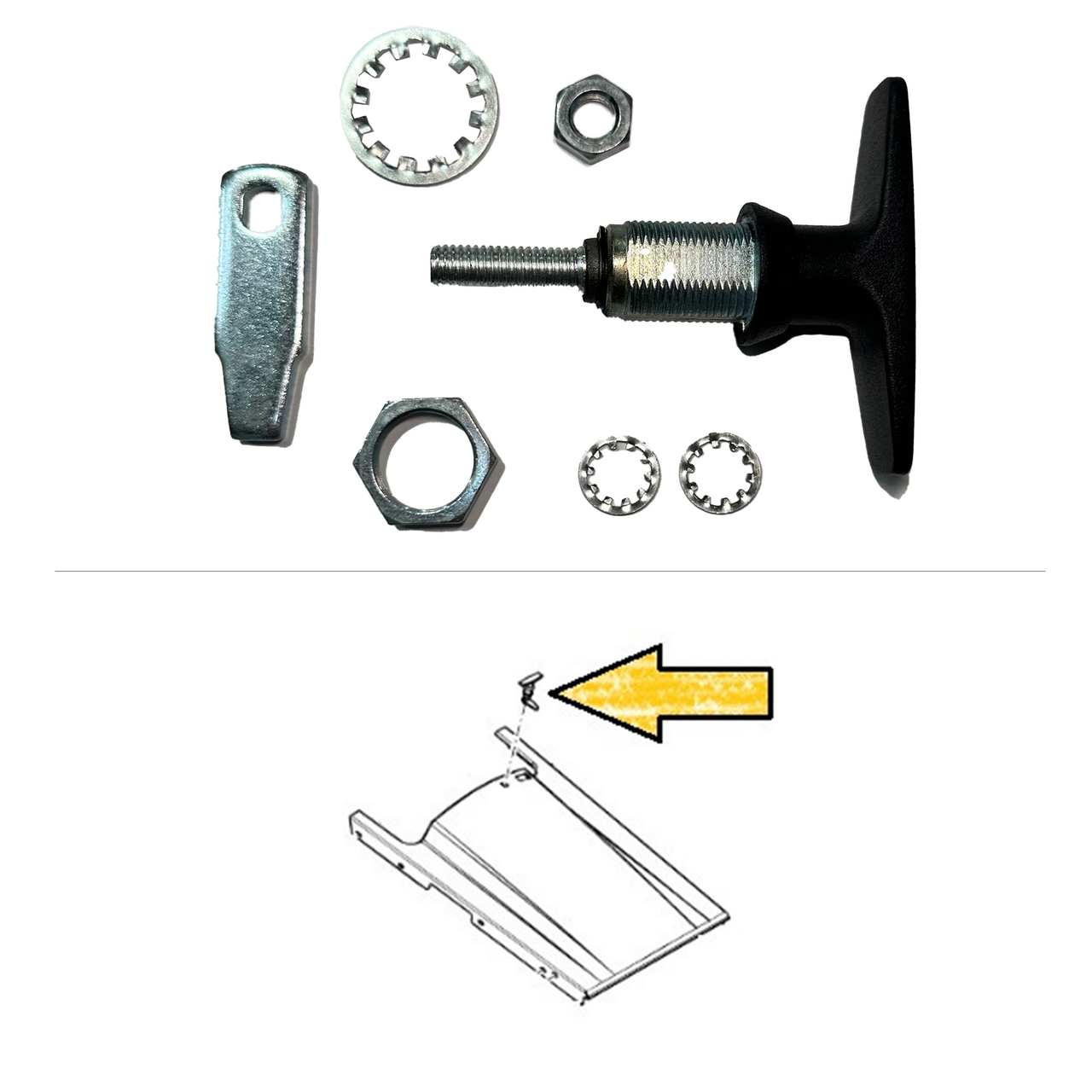Case T-Handle Hood Latch Kit for Backhoes | Broken Tractor