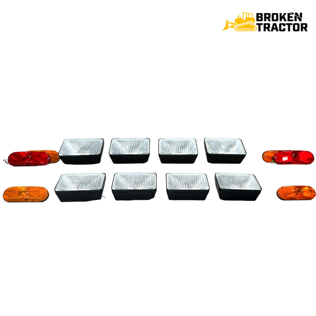 Lighting Replacement Package for Case Backhoes with Open ROP