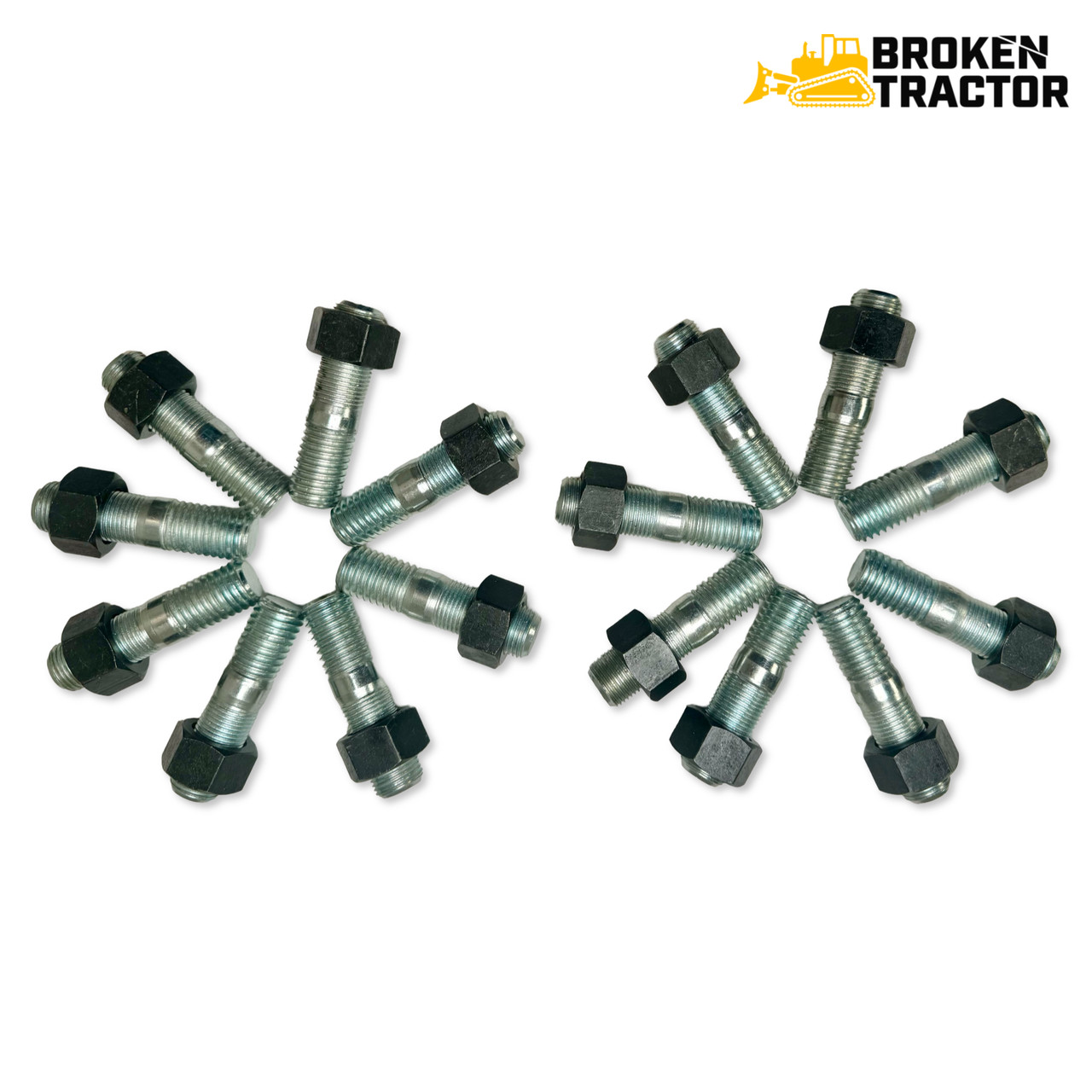 Front Axle Lug Nut and Bolt Kit for Case Backhoes (4WD, 8-Lu