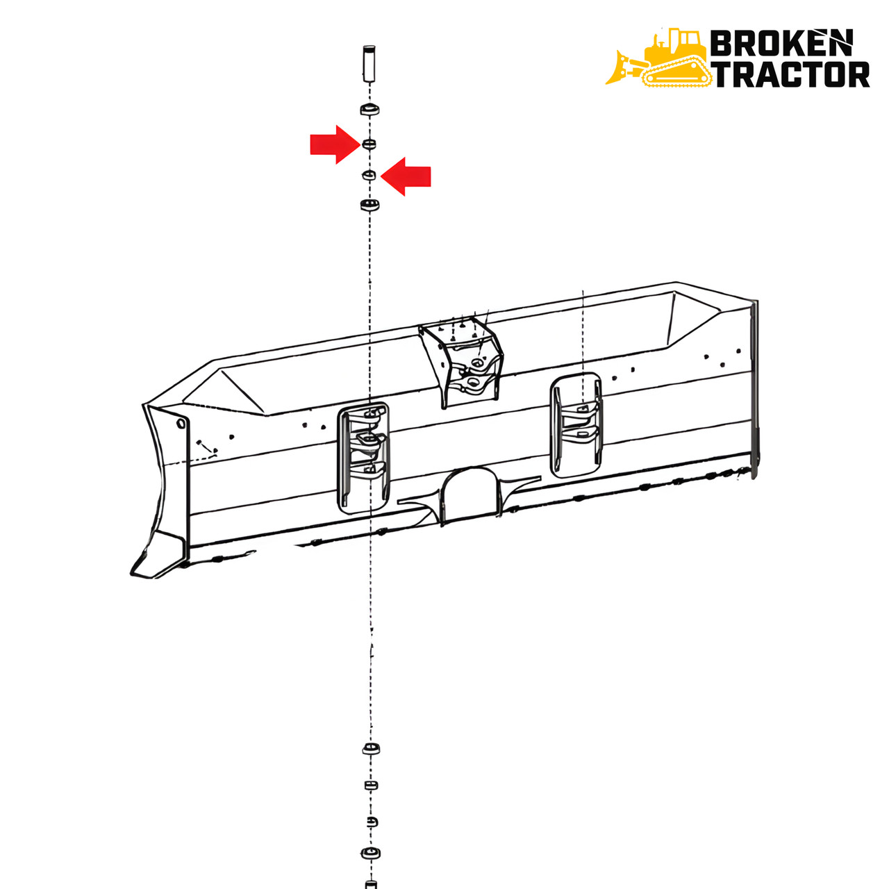 John Deere Blade Spacer Bushing | Broken Tractor | T174256