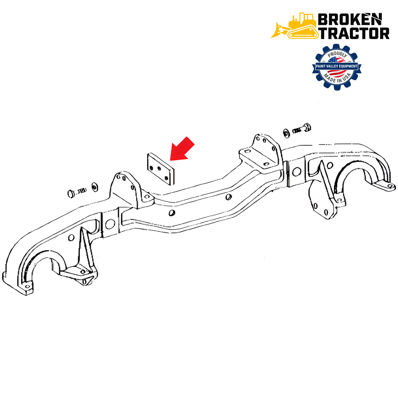 Suspension Retainer Bar | Broken Tractor | T34390