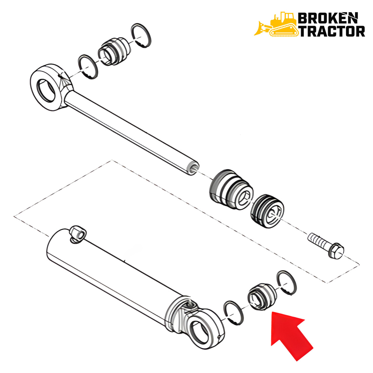 Blade Cylinder Swivel Bushing | Broken Tractor | 407539A1