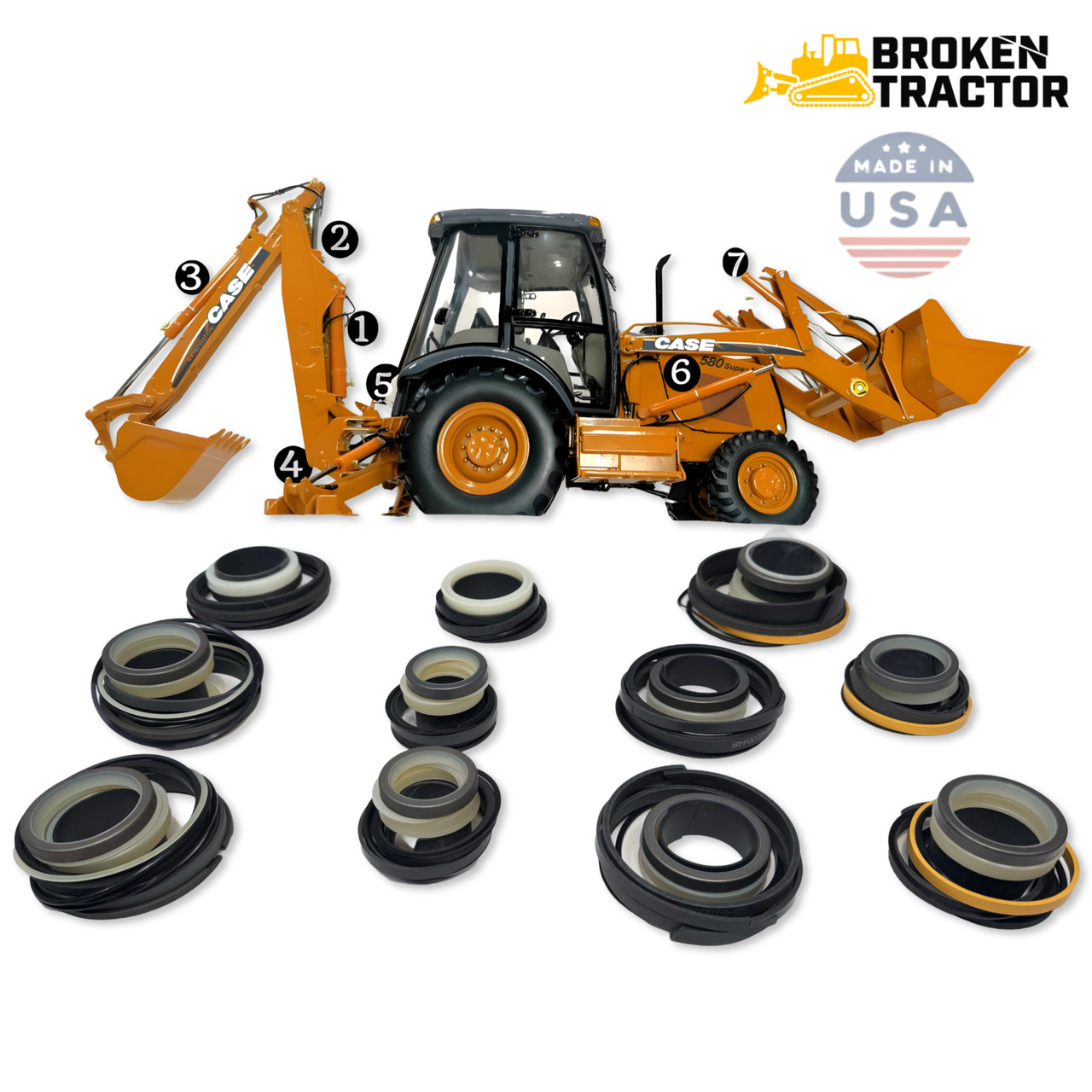 Case 580L Seal Kit Package | Broken Tractor | CS-SK-3A