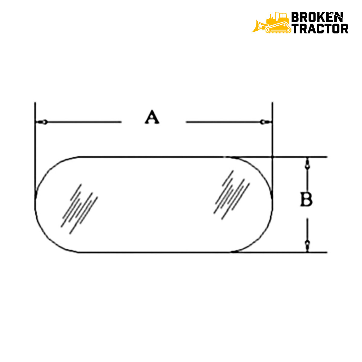 Lower Rear Cab Glass | Broken Tractor | D7NN94420N26A