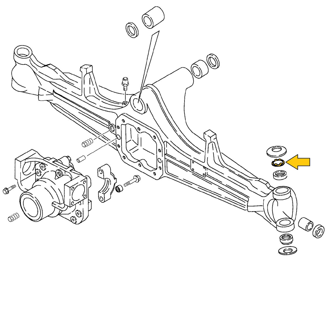 Case Backhoe Front Axle Upper King Pin Spacer Washer for 580