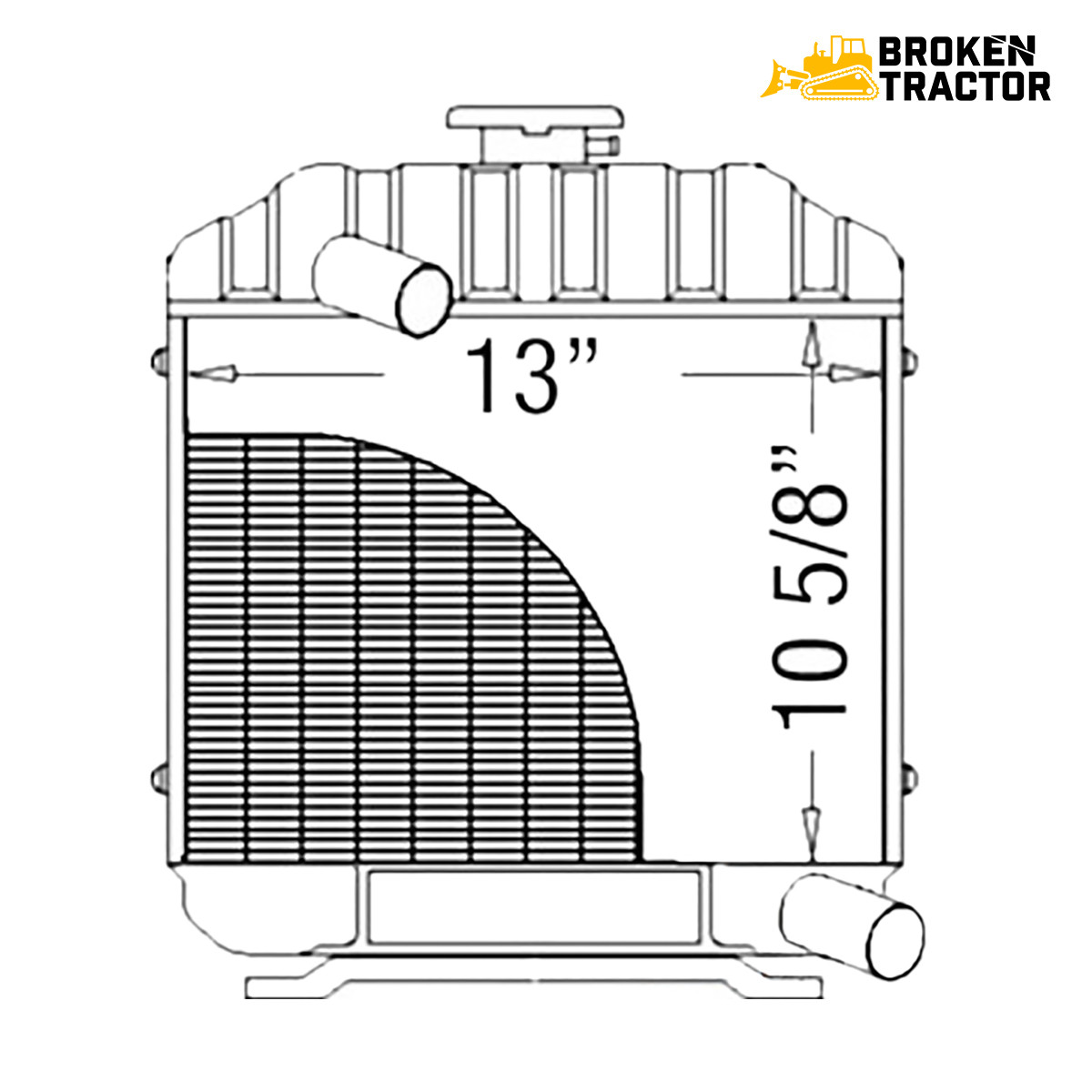 Radiator for Kubota Compact Tractors | 15371-72060 | Broken Tractor