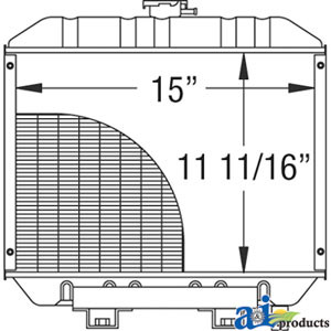 Radiator for Kubota Compact Tractors | 67061-58700 | Broken