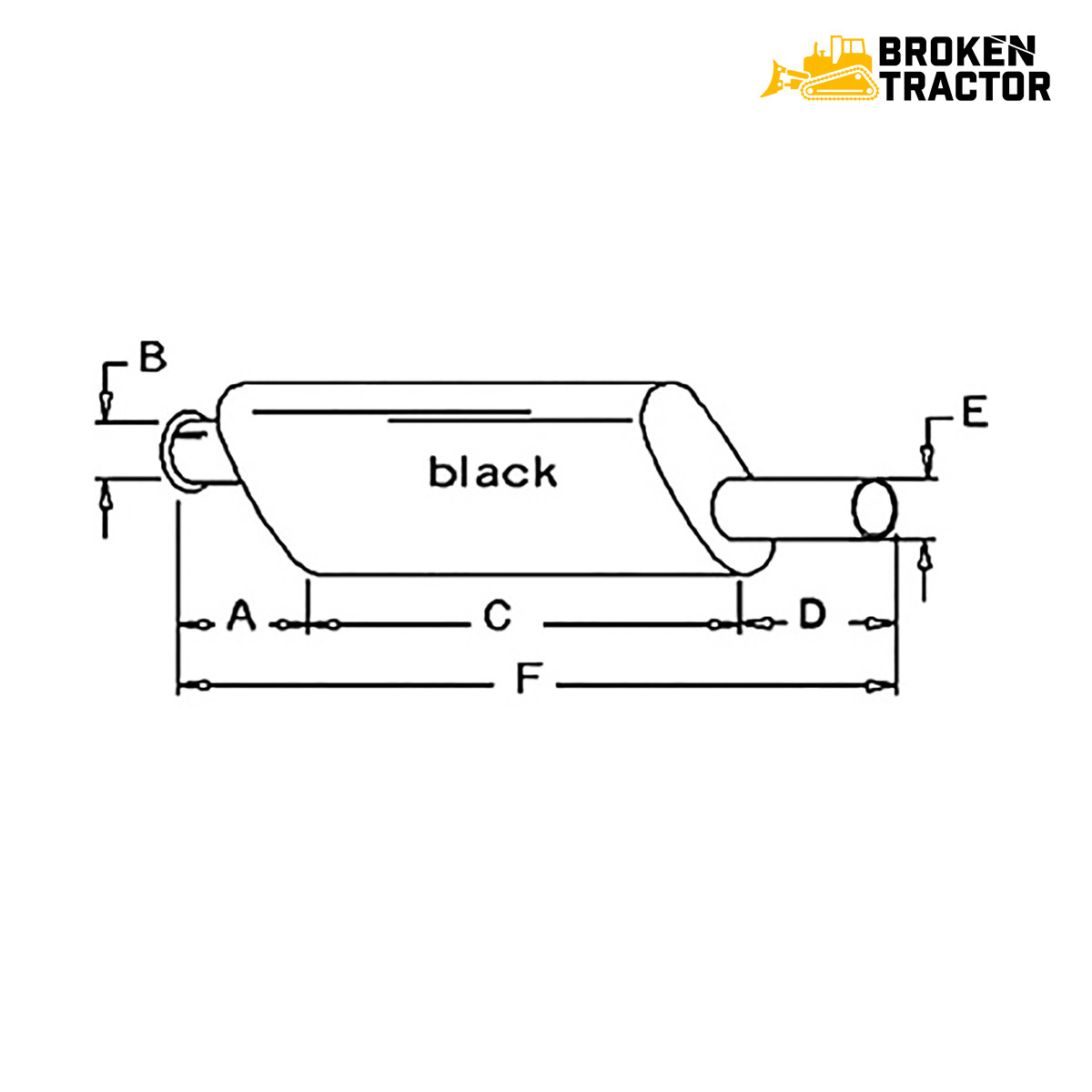 Muffler for John Deere Backhoe & Tractor Models | Broken Tra